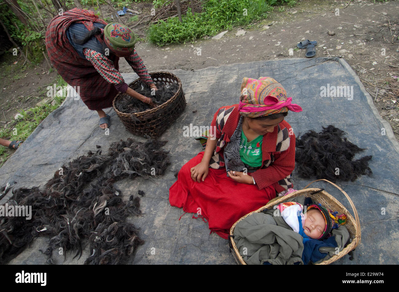 Nepal, Bagmati Zone, Rasuwa District, Trisuli Valley, Gatlang, Tamang ...
