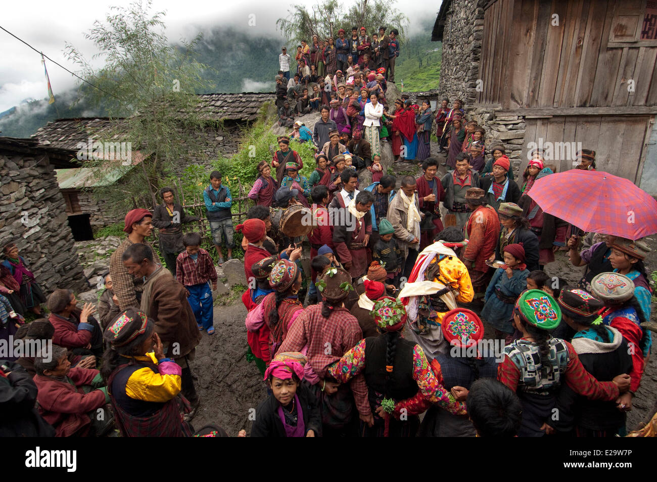 Nepal, Bagmati Zone, Rasuwa District, Trisuli Valley, Gatlang, Tamang ...