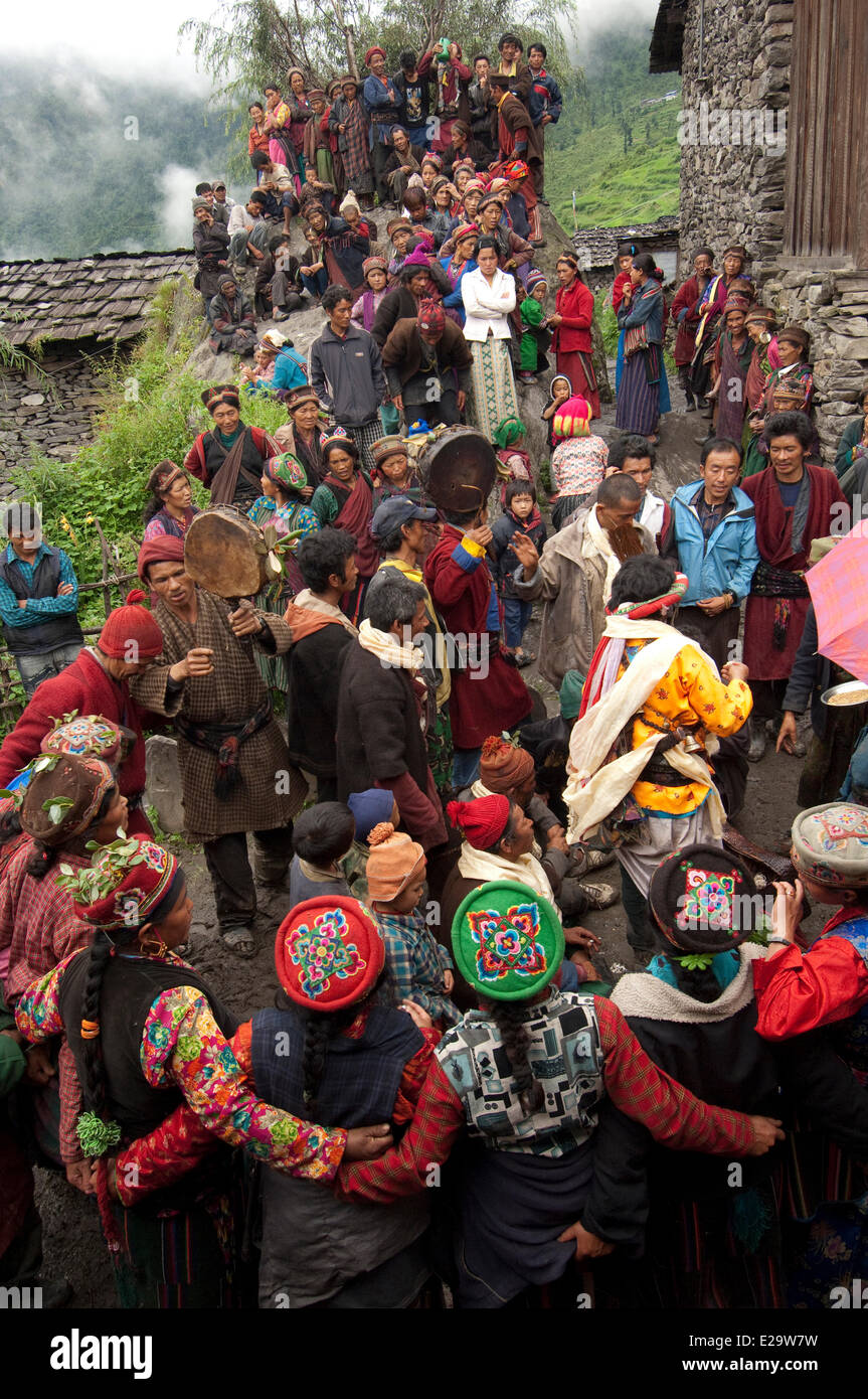 Nepal, Bagmati Zone, Rasuwa District, Trisuli Valley, Gatlang, Tamang ...