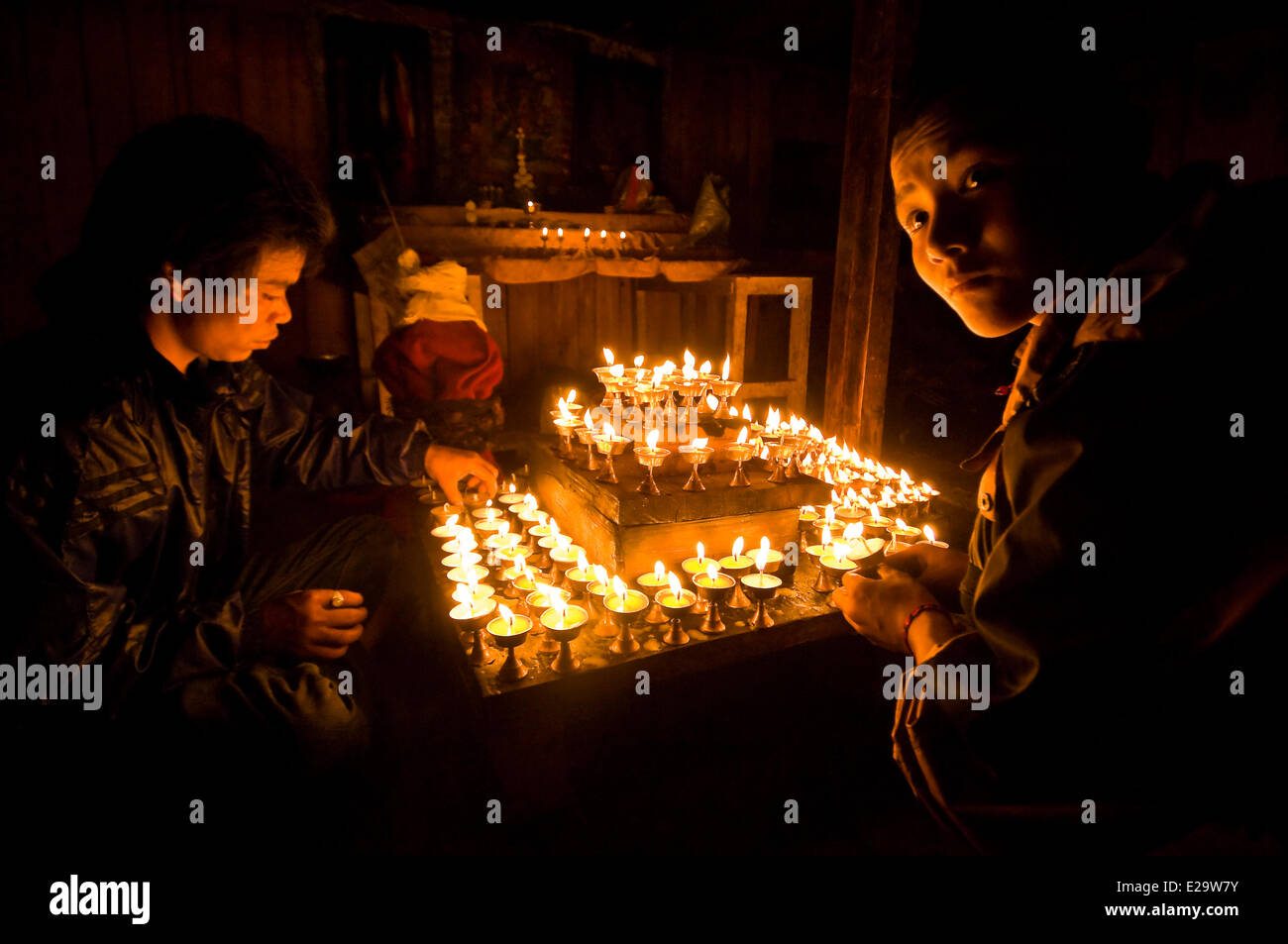 Nepal, Bagmati Zone, Rasuwa District, Trisuli Valley, Gatlang, Tamang ...