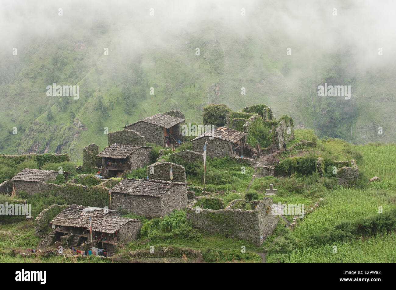 Nepal, Bagmati Zone, Rasuwa District, Trisuli Valley, Gatlang, Tamang ...