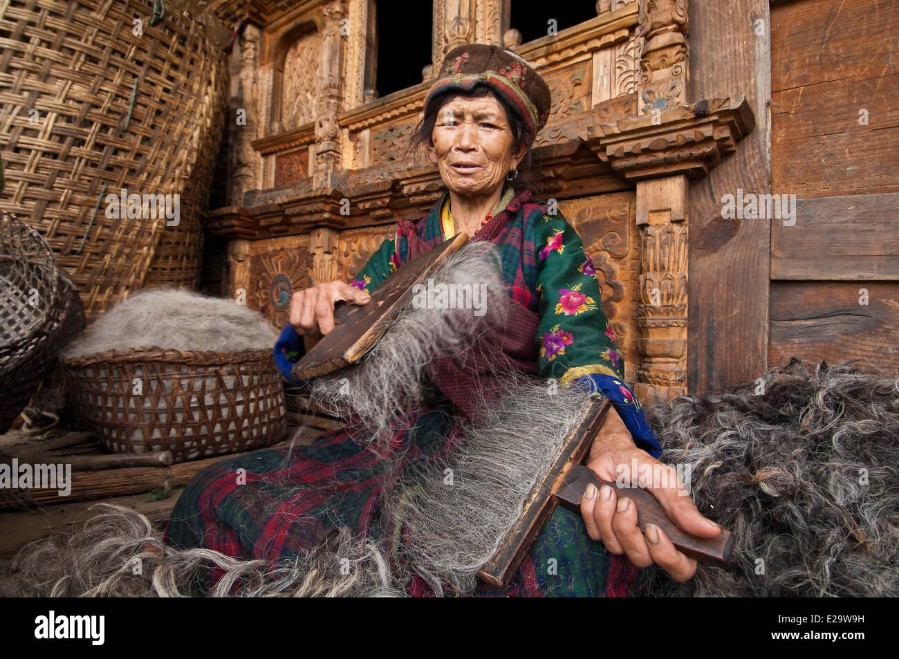 Nepal, Bagmati Zone, Rasuwa District, Trisuli Valley, Gatlang, Tamang ...