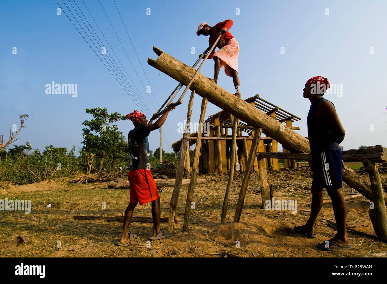 Nepal, Terai area, Seti Zone, Kailali District, traditional life of a ...