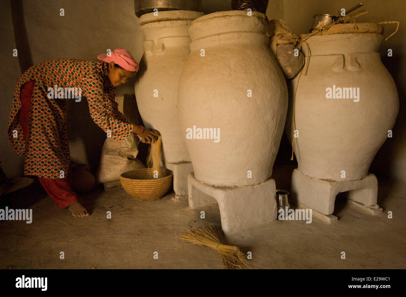 Nepal, Terai area, Seti Zone, Kailali District, traditional life of a ...