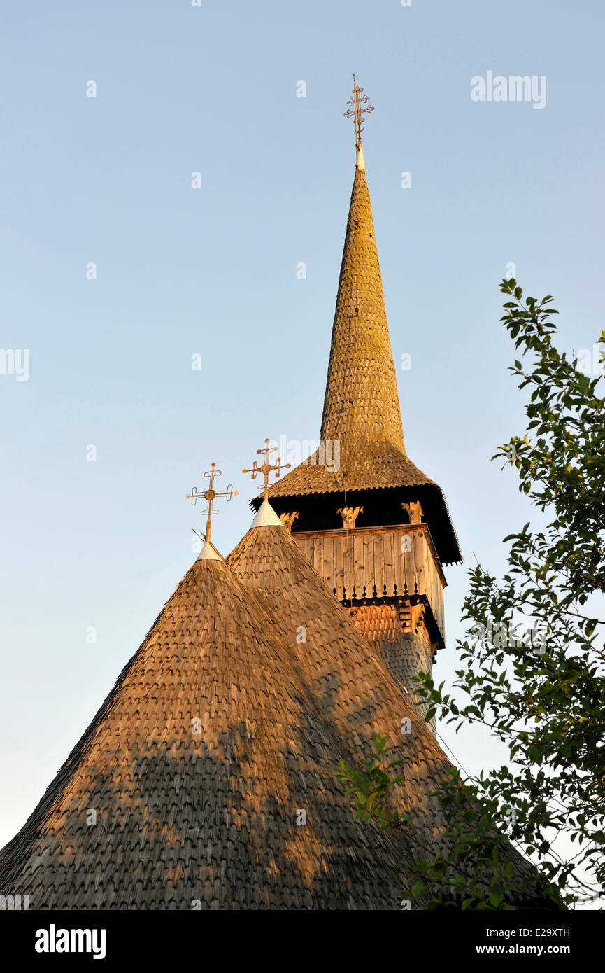 Romania, Carpathian Mountains, Maramures region, Iza valley, church of ...