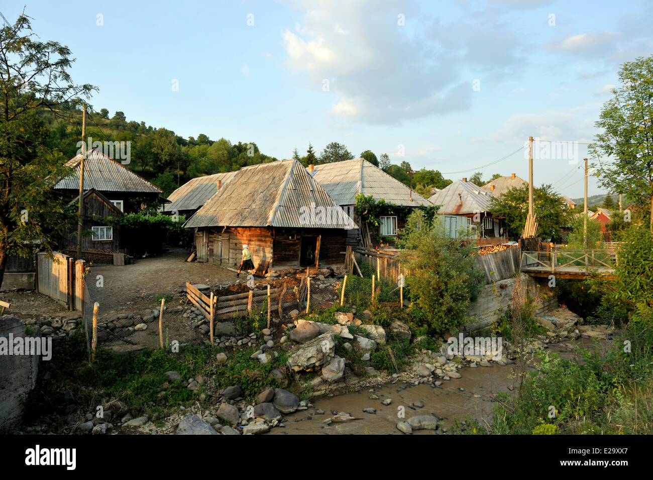 Romania, Carpathian Mountains, Maramures region, Iza valley, village of Botiza Stock Photo - Alamy