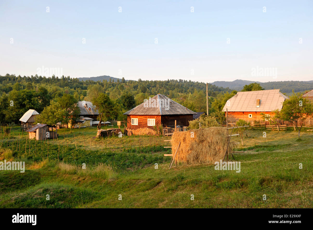 Romania, Carpathian Mountains, Maramures region, Iza valley, village of Botiza Stock Photo - Alamy
