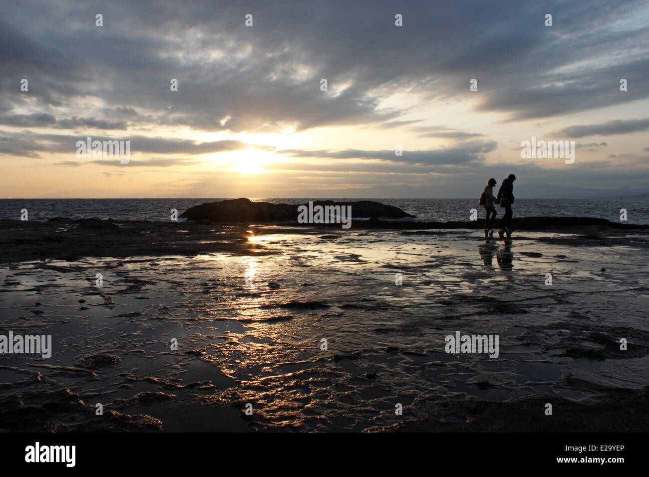 Japan: Coast of island Enoshima (south of Tokyo Stock Photo - Alamy