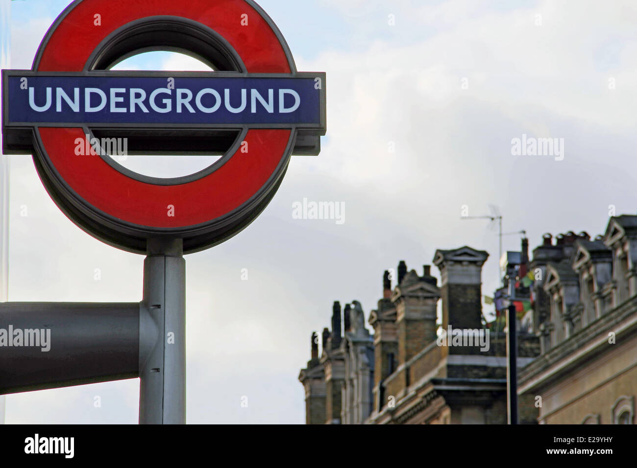 London: Underground sign in the centre of London Stock Photo - Alamy