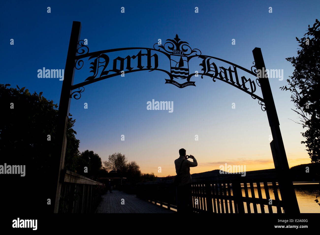 Canada, Quebec province, Eastern Townships or Estrie, North Hatley, the ...