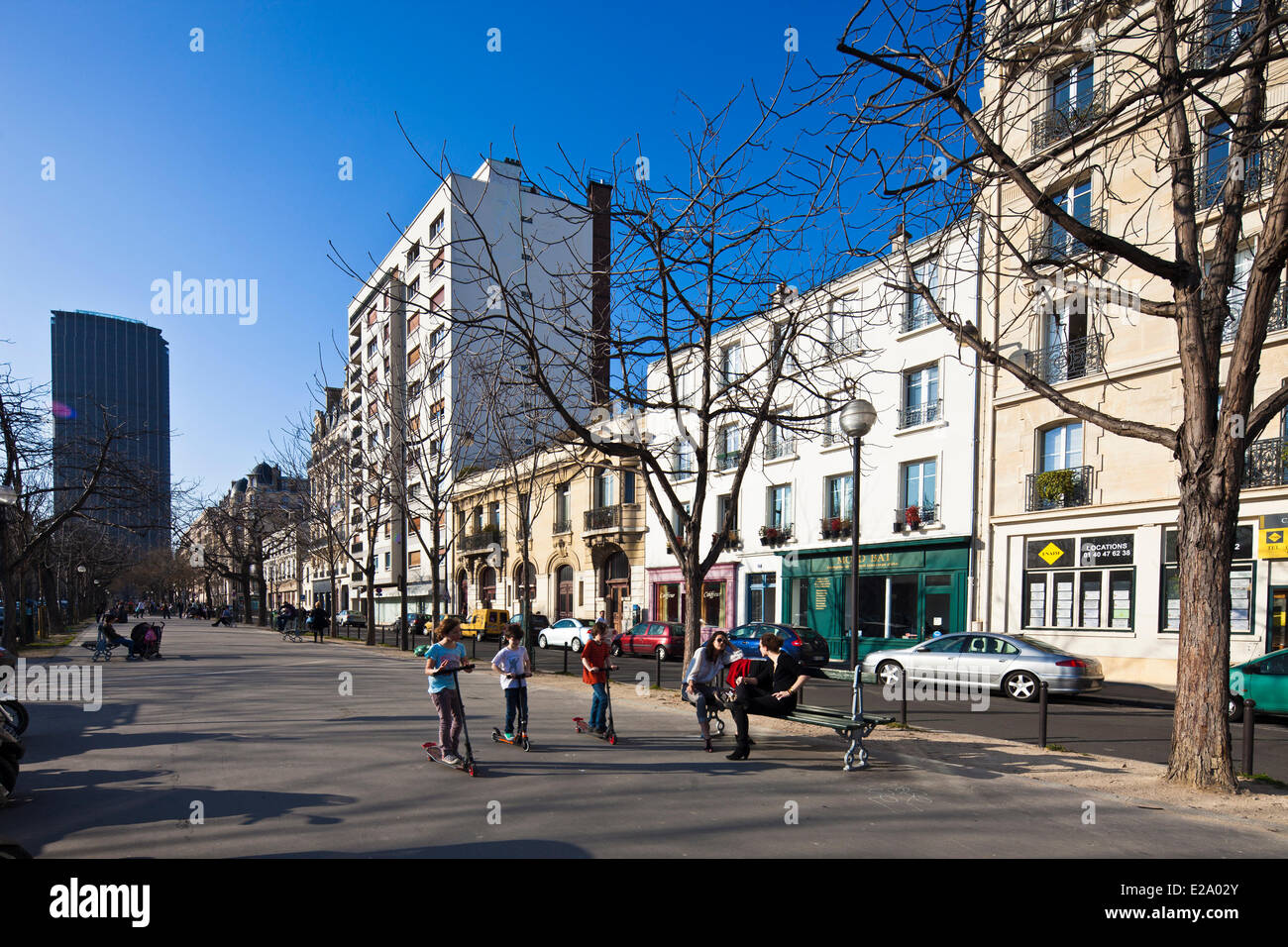 France, Paris, the Boulevard Edgar Quinet Stock Photo - Alamy