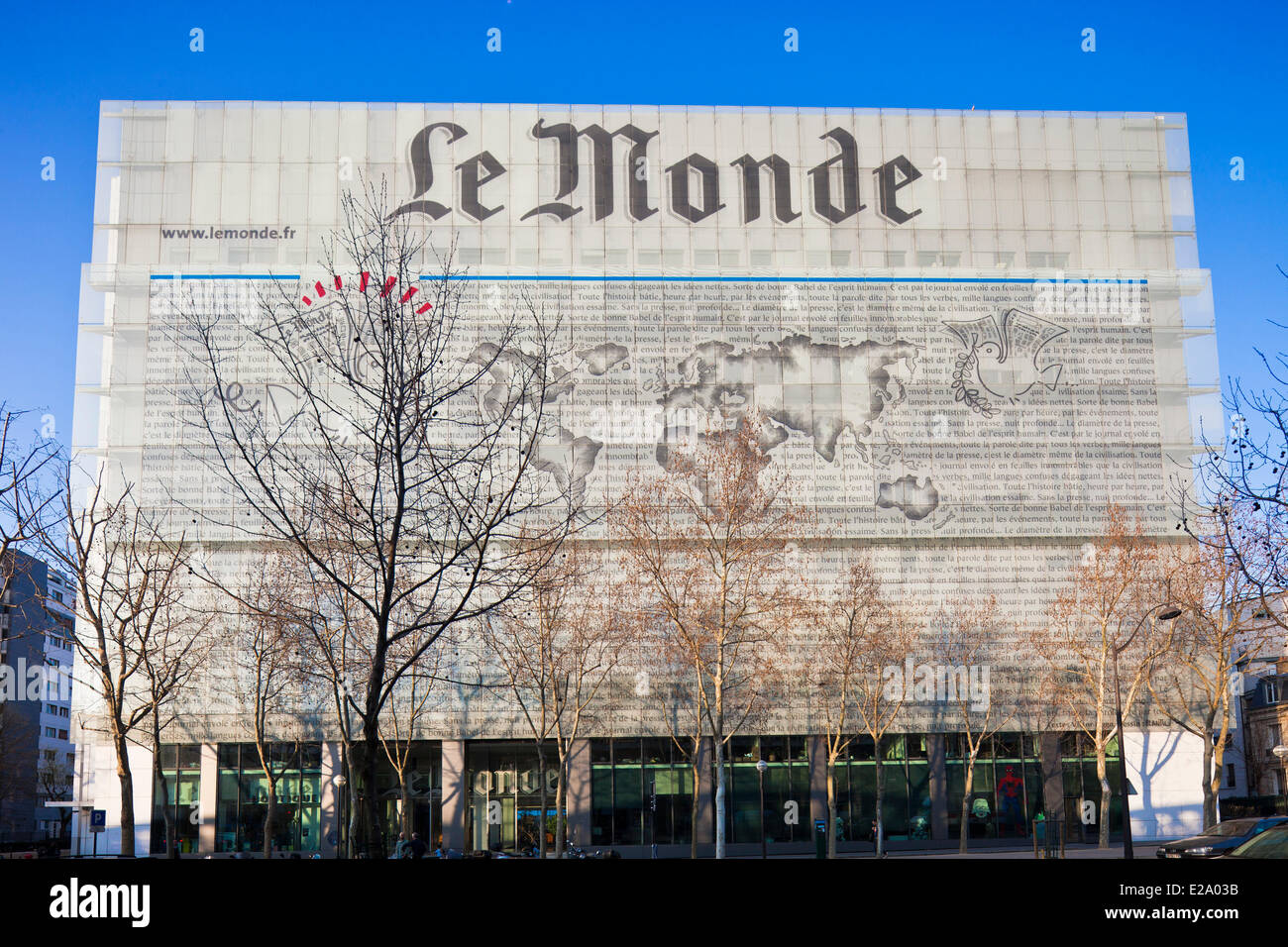 France, Paris, headquarters of the daily Le Monde by architect ...