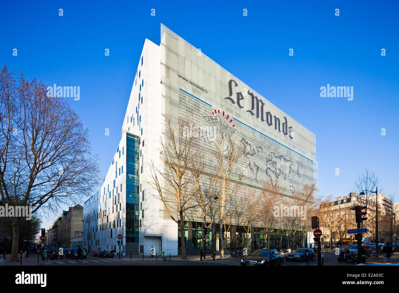 France, Paris, headquarters of the daily Le Monde by architect ...