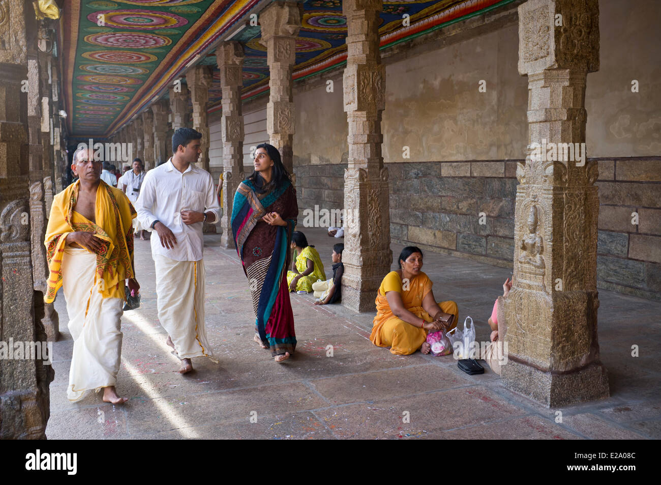 India, Tamil Nadu state, Madurai, Sri Meenakshi temple is a masterpiece ...