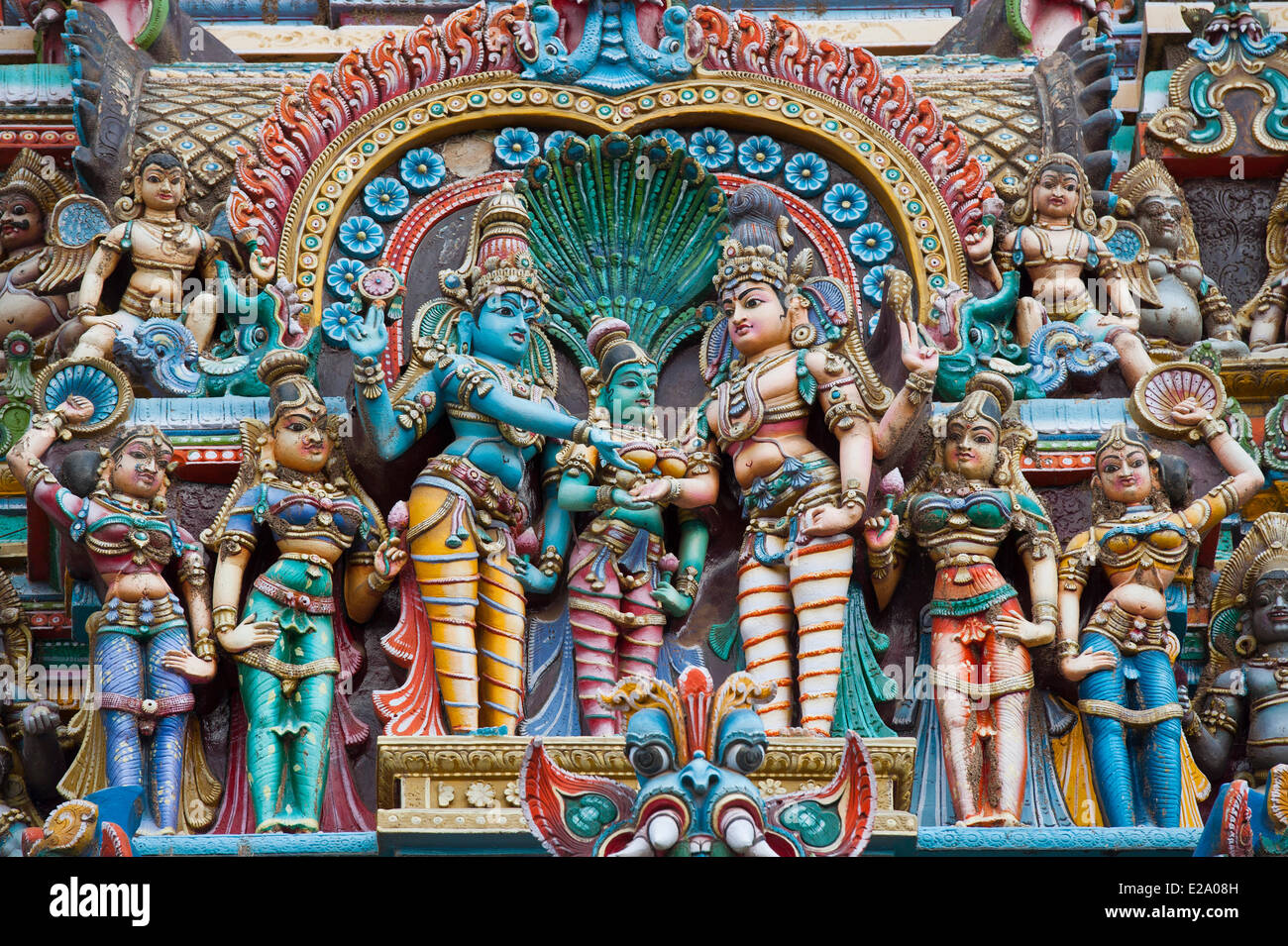 India, Tamil Nadu state, Madurai, Sri Meenakshi temple is a masterpiece ...