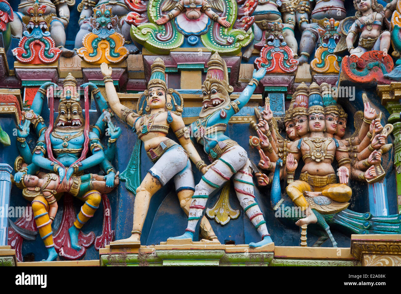 India, Tamil Nadu state, Madurai, Sri Meenakshi temple is a masterpiece ...
