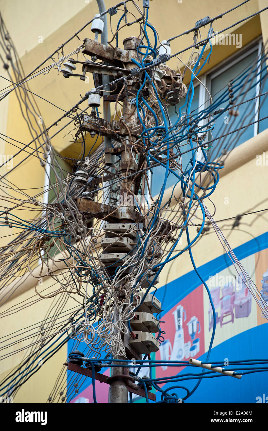 India, Tamil Nadu state, Madurai, electrical network Stock Photo - Alamy
