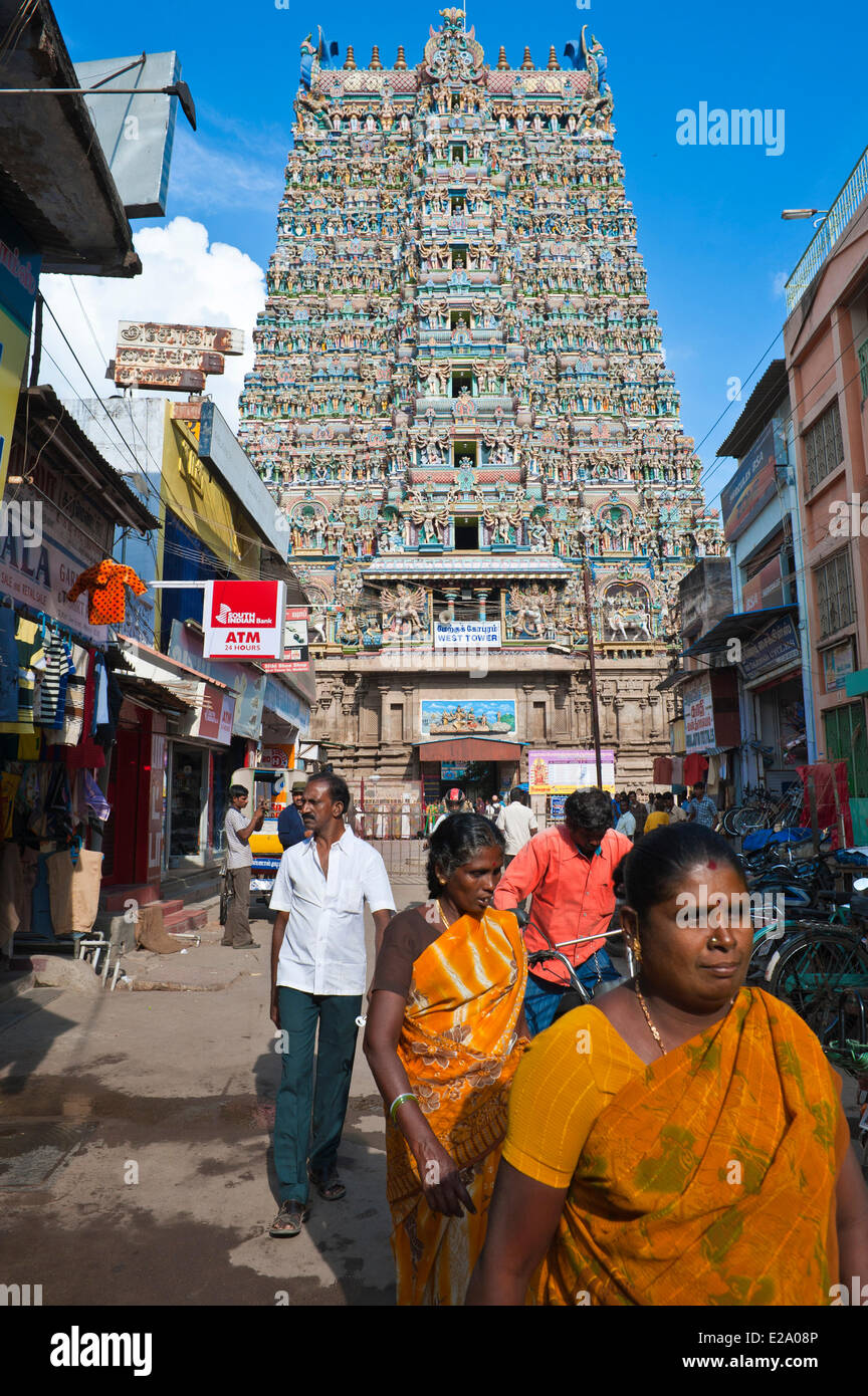 India, Tamil Nadu state, Madurai, Sri Meenakshi temple is a masterpiece ...