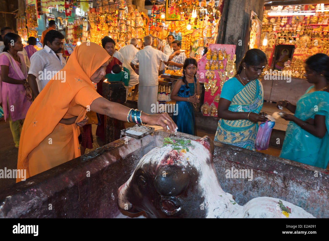 India, Tamil Nadu state, Madurai, Sri Meenakshi temple is a masterpiece ...