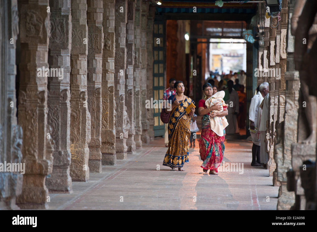 India, Tamil Nadu state, Madurai, Sri Meenakshi temple is a masterpiece ...