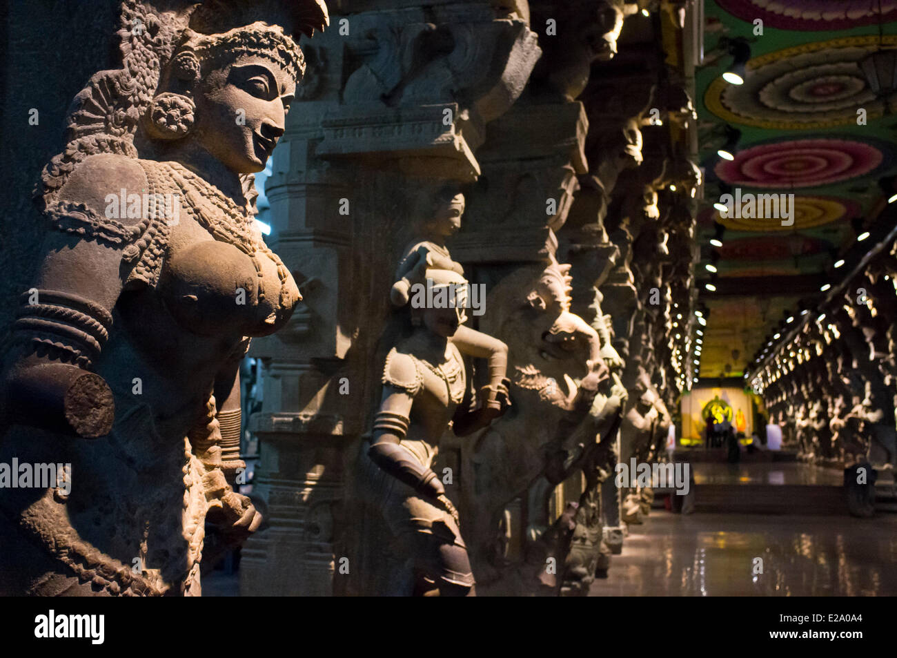 India, Tamil Nadu state, Madurai, Sri Meenakshi temple is a masterpiece ...