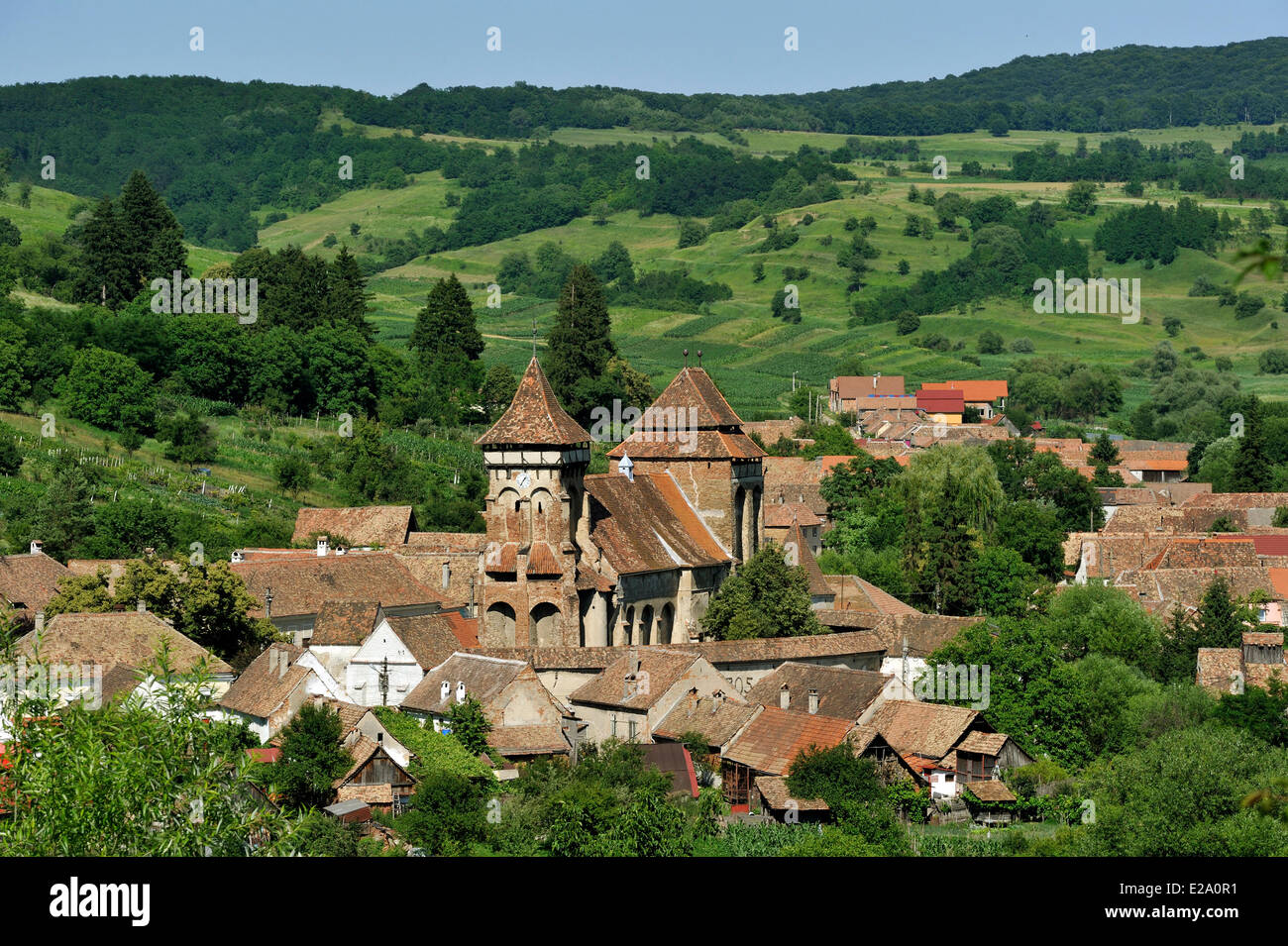 Romania, Transylvania, village and citadel of Valea Viilor, part of ...
