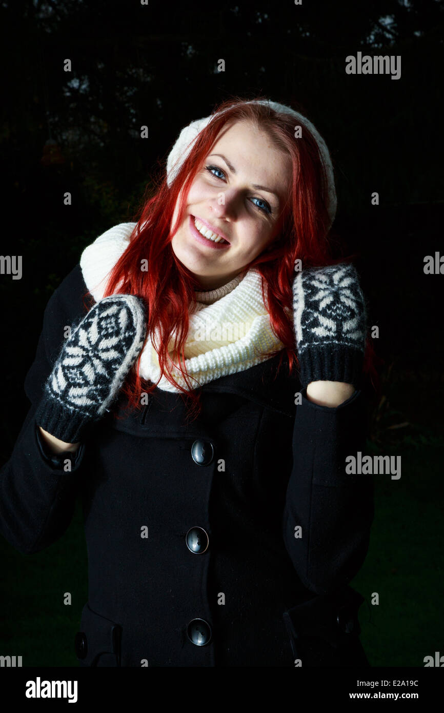 Dressed up worm for photographs on a cold day in wishire Stock Photo ...