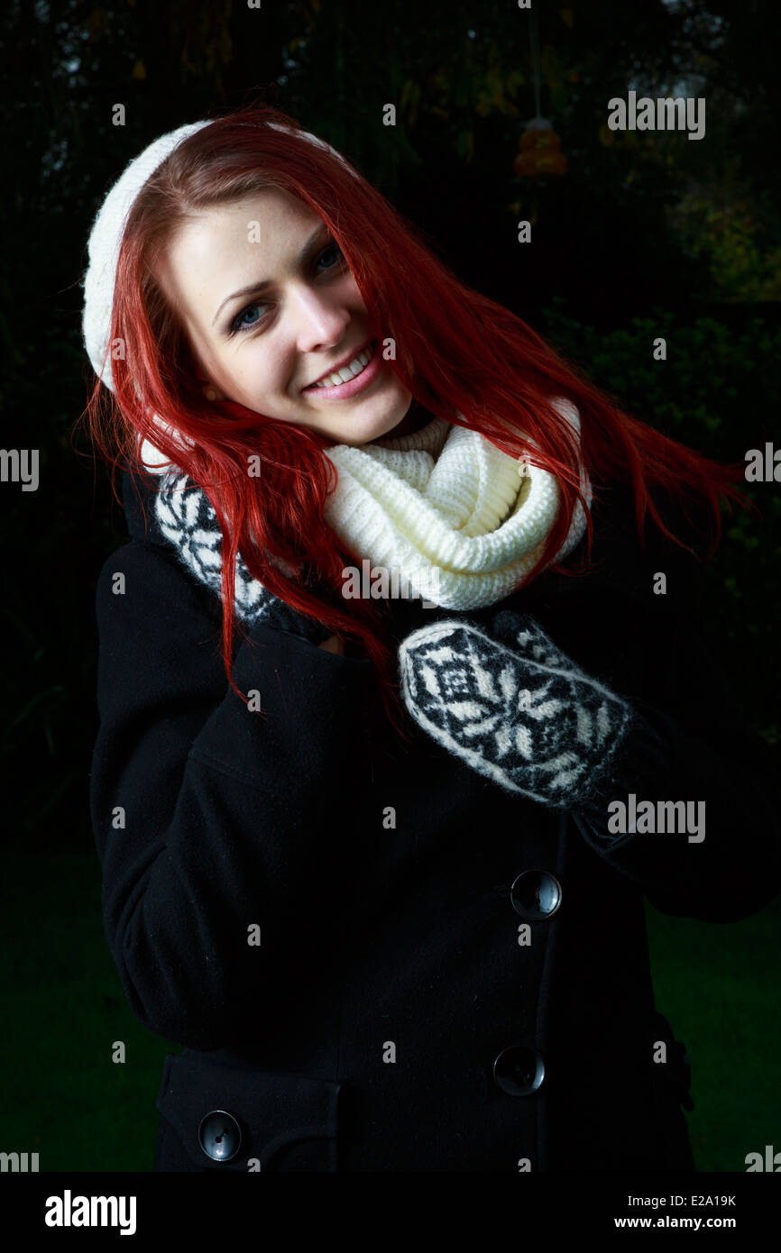 Dressed up worm for photographs on a cold day in wishire Stock Photo ...