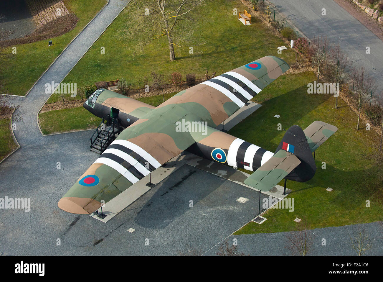 France, Calvados, Ranville, Museum Pegasus Bridge, model of the glider ...