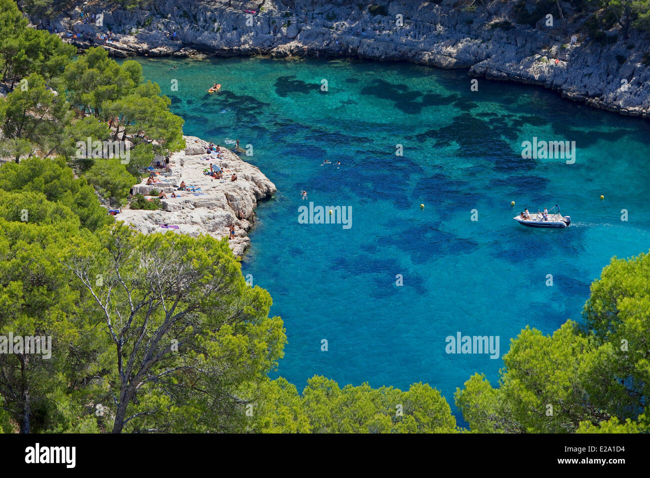 France, Bouches du Rhone, Cassis, Calanque de Port Pin Stock Photo - Alamy