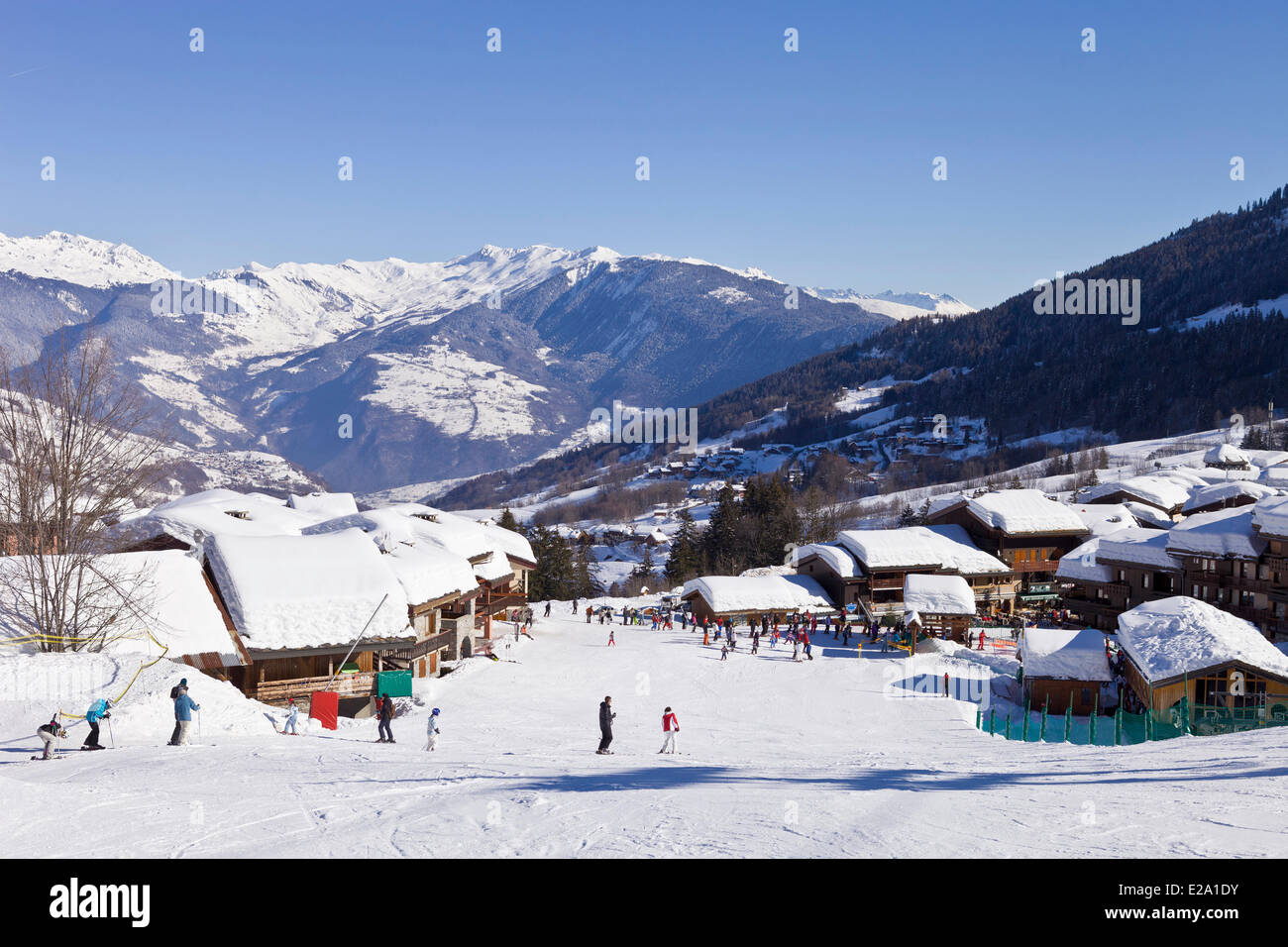 France, Savoie, Massif de La Vanoise, Tarentaise Valley, Valmorel Stock ...