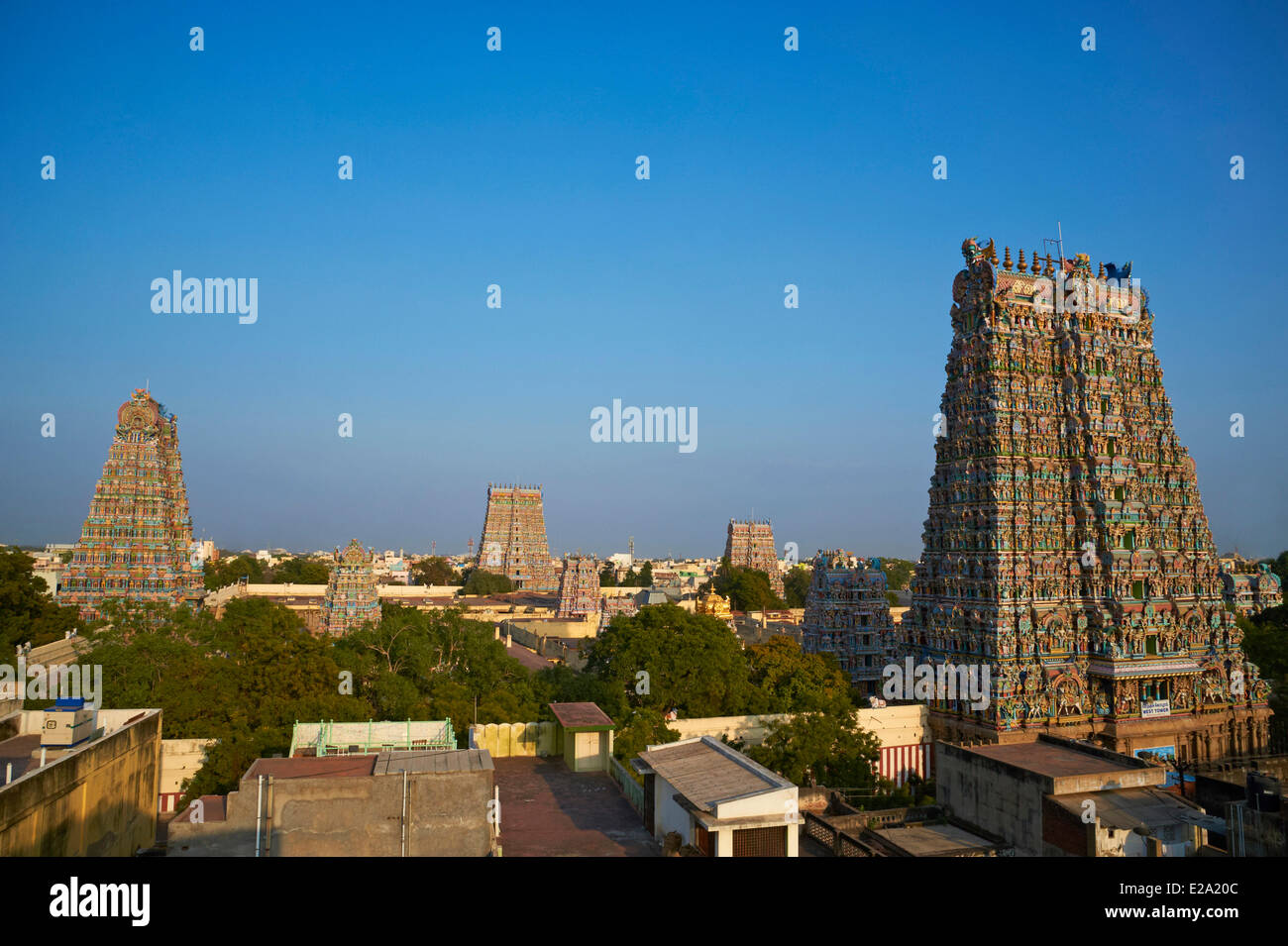 India, Tamil Nadu State, Madurai, Sri Meenakshi Temple Stock Photo - Alamy