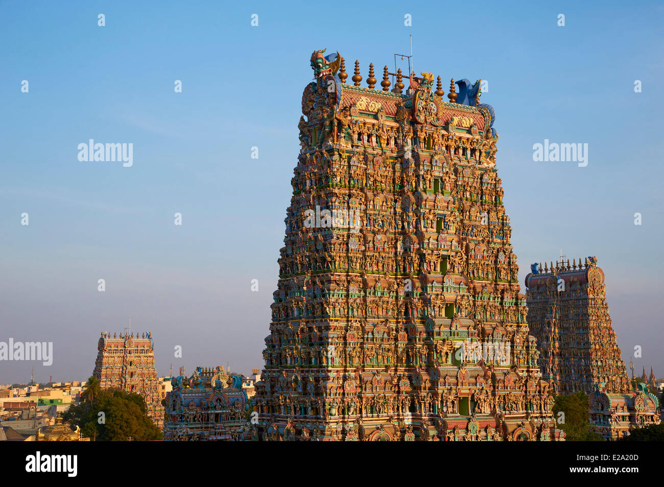India, Tamil Nadu State, Madurai, Sri Meenakshi Temple Stock Photo - Alamy