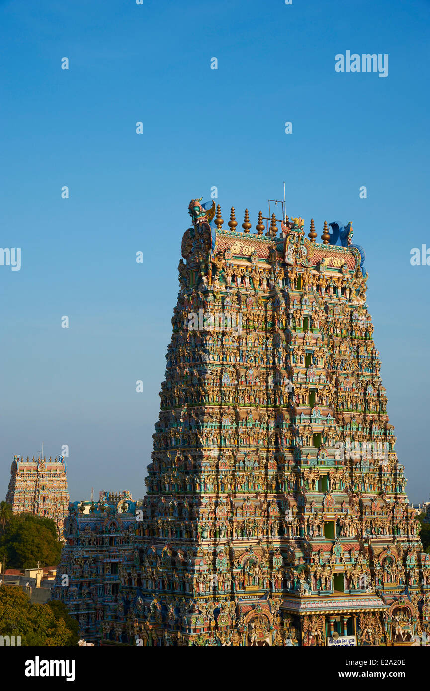 India, Tamil Nadu State, Madurai, Sri Meenakshi Temple Stock Photo - Alamy