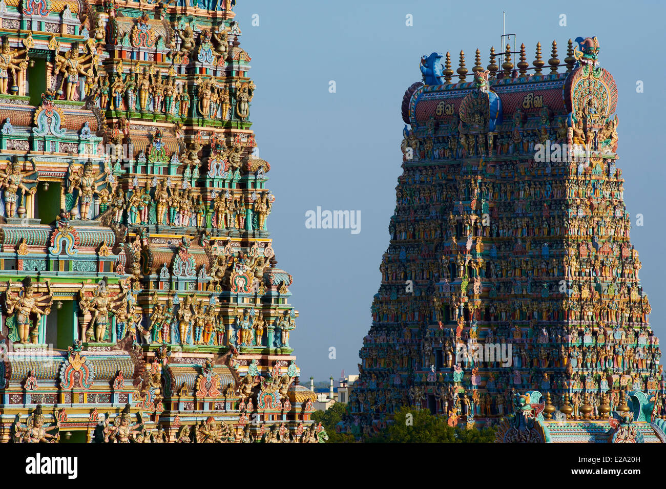 India, Tamil Nadu State, Madurai, Sri Meenakshi Temple Stock Photo - Alamy