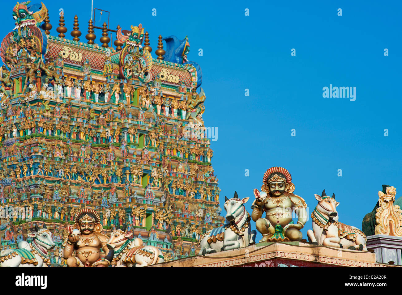 India, Tamil Nadu State, Madurai, Sri Meenakshi Temple Stock Photo - Alamy