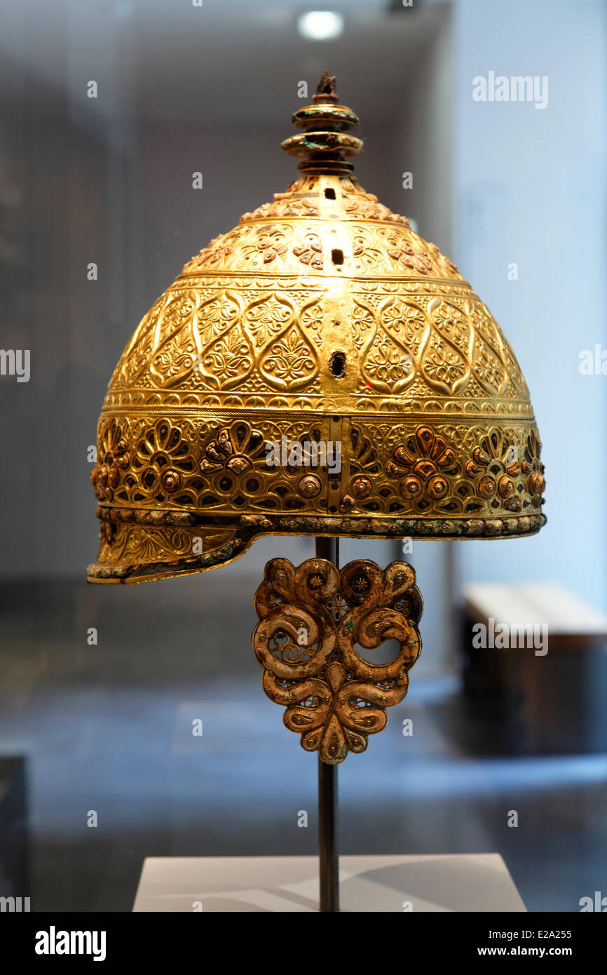 France, Charente, Angouleme, museum, Agris helmet, head of? Practice of ...