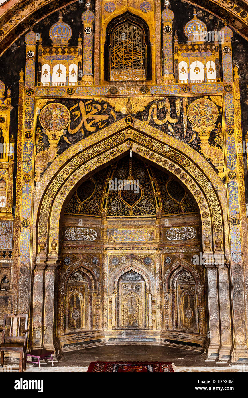 India, Karnataka state, Bijapur, Jama Masjid mosque, the mihrab Stock ...