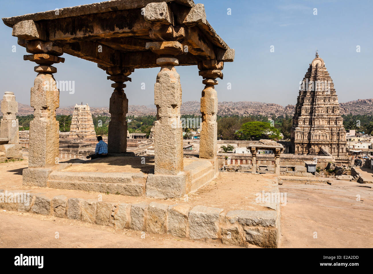 India, Karnataka state, Hampi, Virupaksha (Shiva avatar) temple, listed ...
