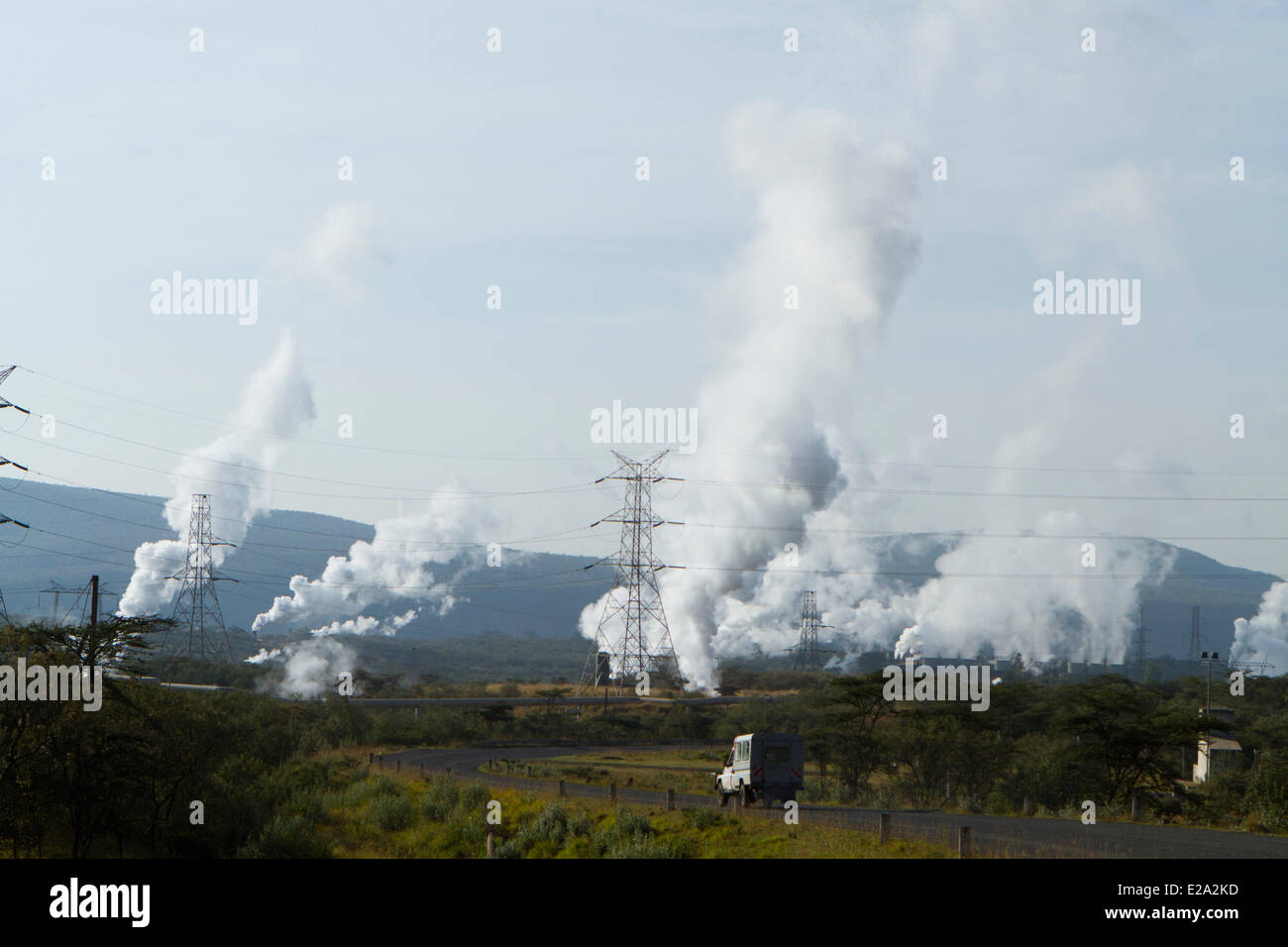 Kenya, Hell's Gate National Park, geothermal factory Stock Photo - Alamy