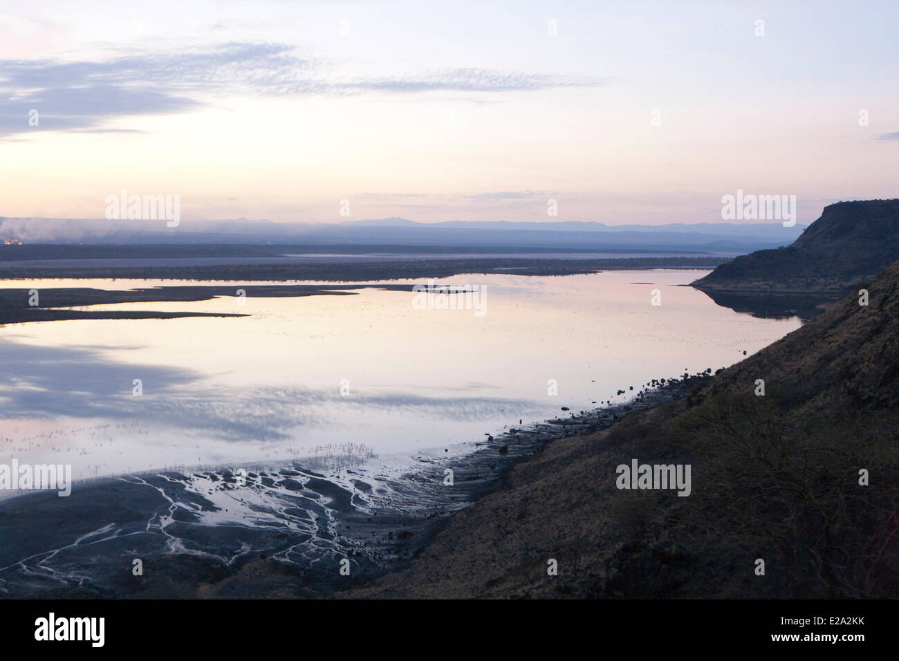 Kenya, Rift Valley, Magadi Lake (aerial view Stock Photo - Alamy