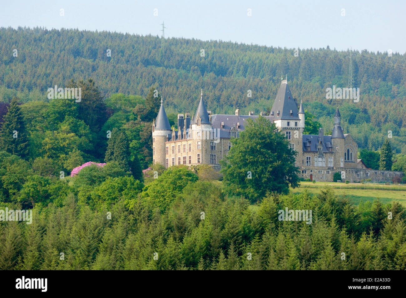 Belgium, Wallonia, Stoumont, Stoumont Castle Stock Photo - Alamy