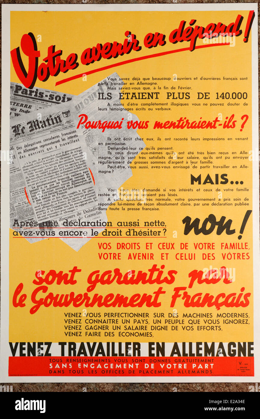 Vichy france propaganda poster hi-res stock photography and images - Alamy