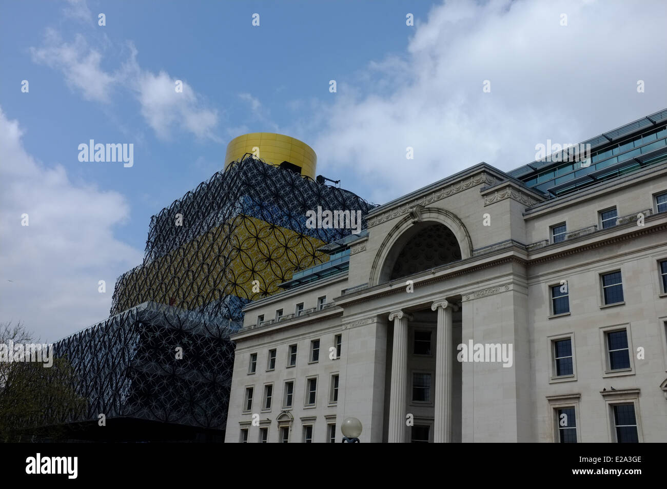 Birmingham library and baskerville house Stock Photo - Alamy