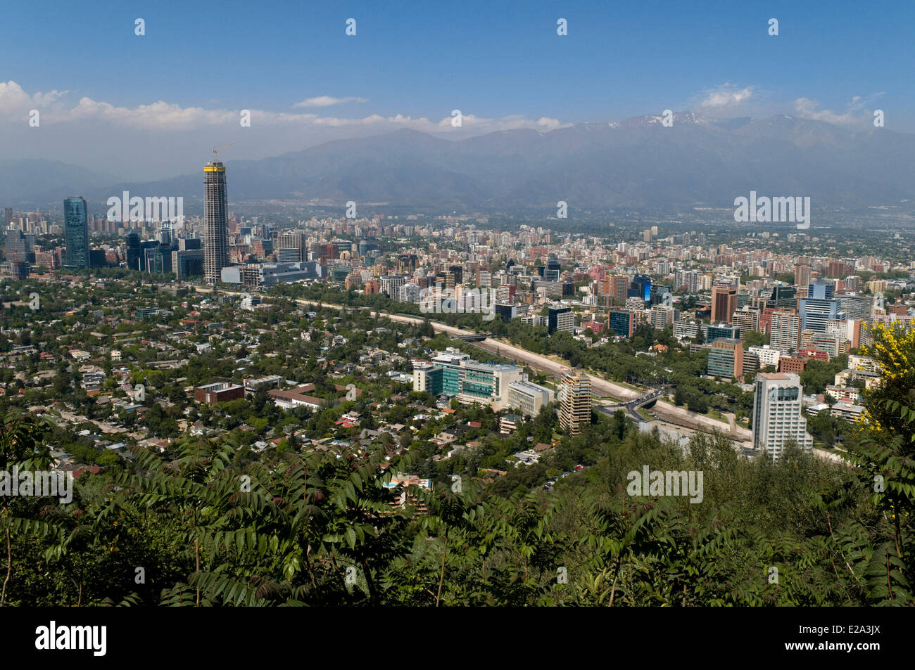 Chile, Metropolitan Region of Santiago, capital city of Santiago, view ...