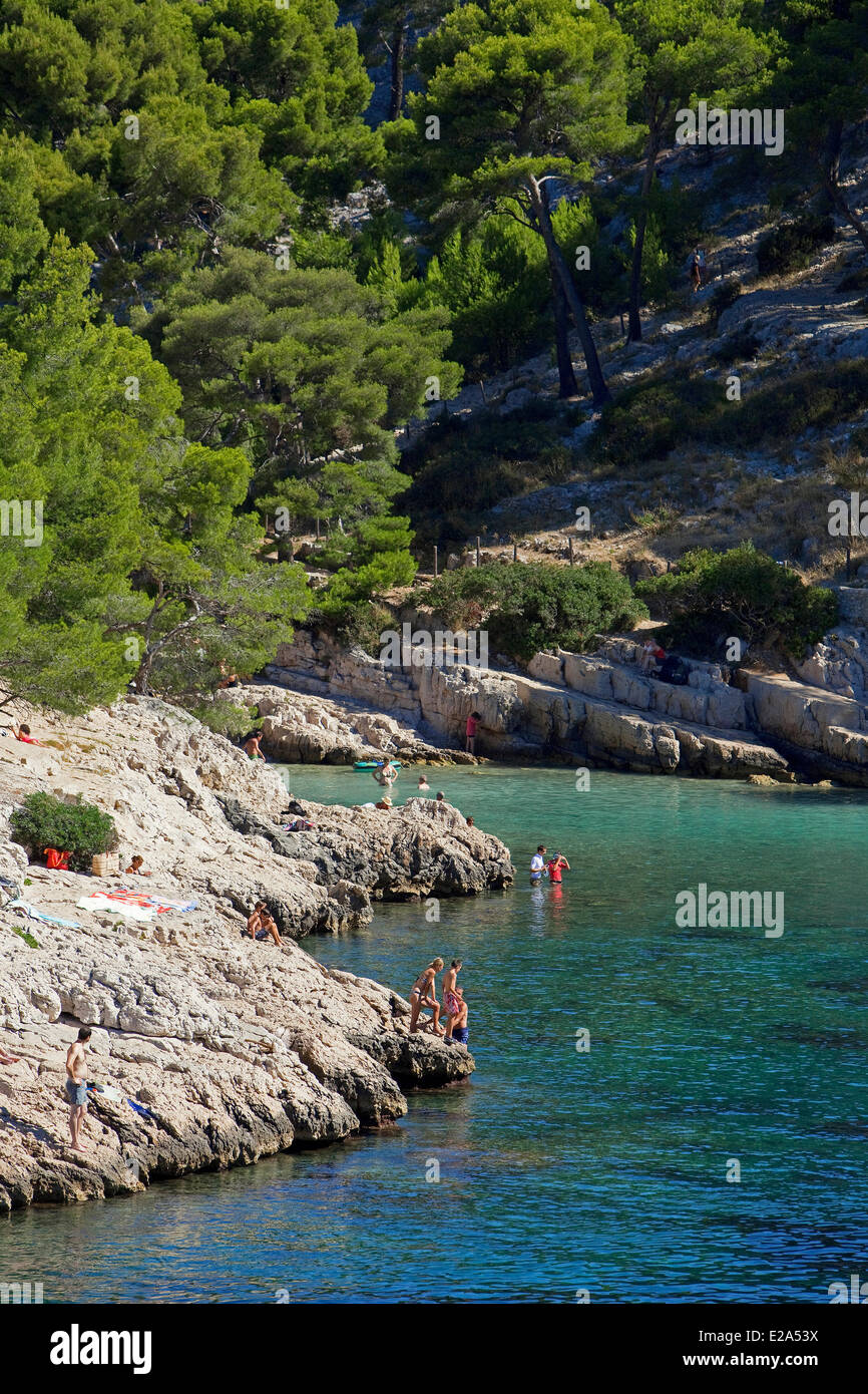France, Bouches du Rhone, Cassis, Calanque de Port Pin Stock Photo - Alamy
