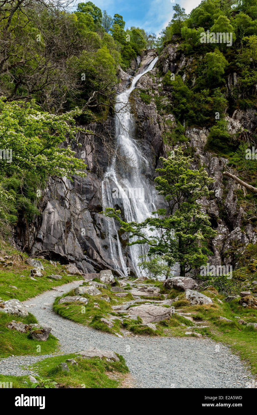 Rhaeadr fawr Aber Falls Abergwyngregyn North Wales Stock Photo - Alamy