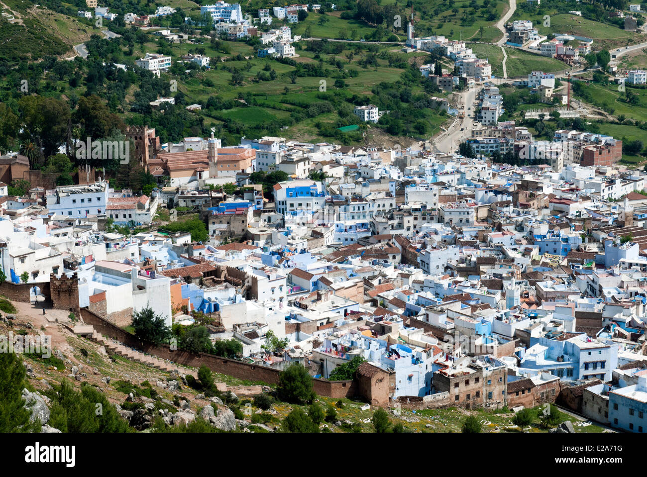 Morocco, Rif region, Chefchaouen (Chaouen), city view Stock Photo - Alamy