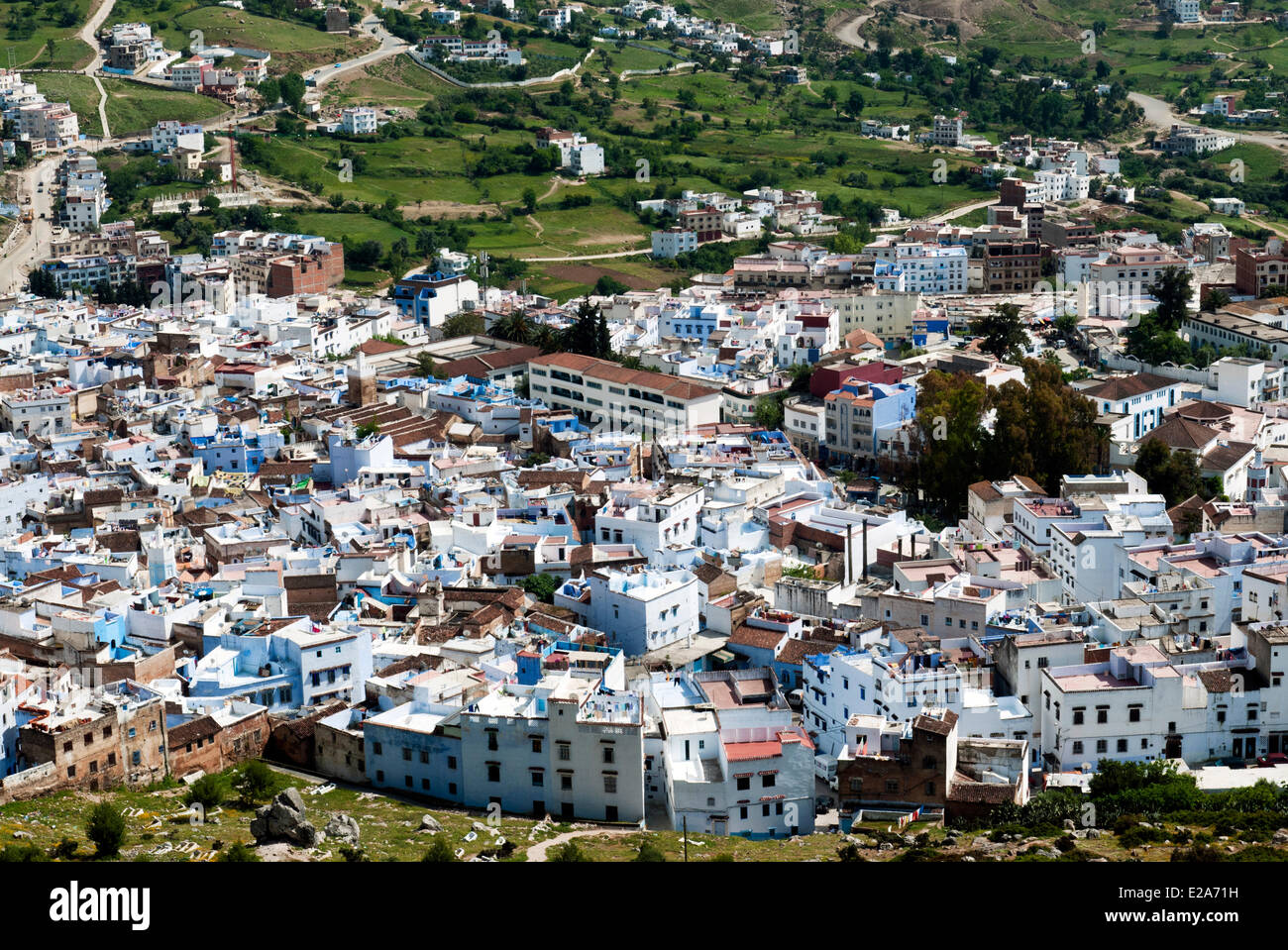 Morocco, Rif region, Chefchaouen (Chaouen), city view Stock Photo - Alamy