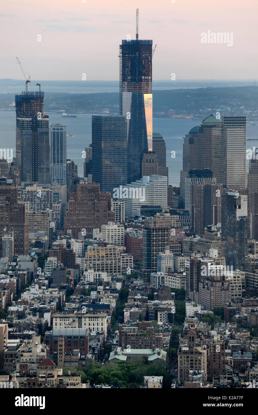 United States, New York, Manhattan, view from the Empire State Building ...